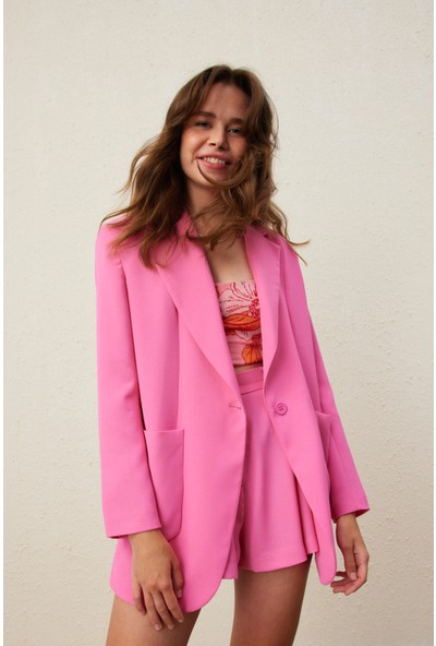 Mathilda Pembe Premium Helena Ceket Mathilda Pembe Premium Helena Ceket