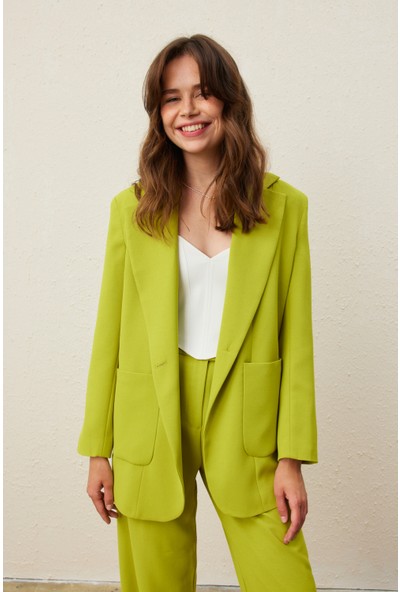 Mathilda Yağ Yeşili Premium Helena Ceket Mathilda Yağ Yeşili Premium Helena Ceket