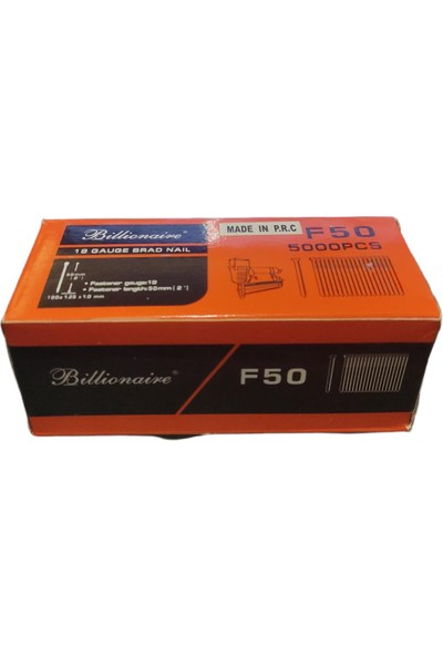 Ysb 18 x 50 Brad Başlı Tabanca Çivisi 5000 Adet Ysb 18 x 50 Brad Başlı Tabanca Çivisi 5000 Adet