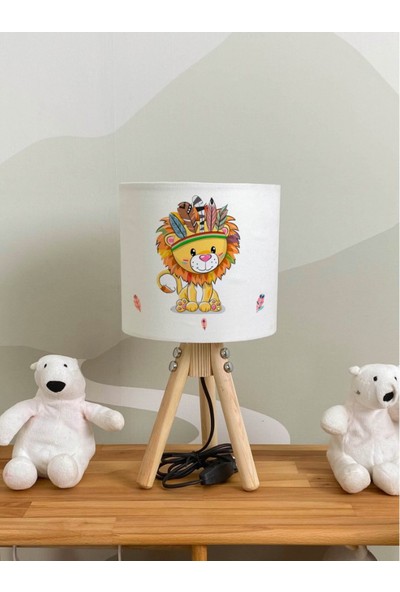 Trend Ada Shop Cesur Aslan Çocuk Odası Abajur Trend Ada Shop Cesur Aslan Çocuk Odası Abajur