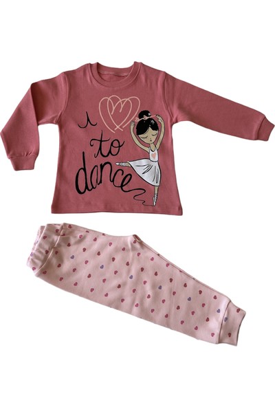 Paix Baby and Kids P093 Dance Kız Çocuk Uzun Kollu 2'li Takım