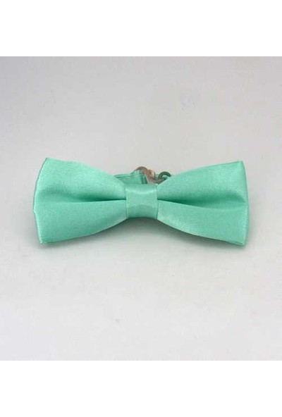 Gaffy Su Yeşili Çocuk Boy Düz Renk Saten Papyon - Cp-10