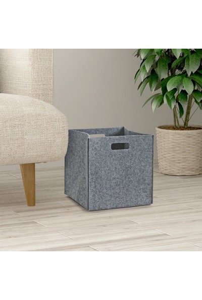 Homing Gri Çok Amaçlı Keçe Organizer Dolap Içi Düzenleyici Sepet // 24X24 cm Homing Gri Çok Amaçlı Keçe Organizer Dolap Içi Düzenleyici Sepet // 24X24 cm
