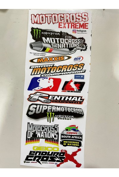 NCR Biiklet Sticker Motosiklet Sticker Cross Sticker