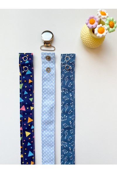 Le Petite Histoire Emzik Askısı - Emzik Zinciri %100 Pamuk - Yıkanabilir 3 Adet Le Petite Histoire Emzik Askısı - Emzik Zinciri %100 Pamuk - Yıkanabilir 3 Adet