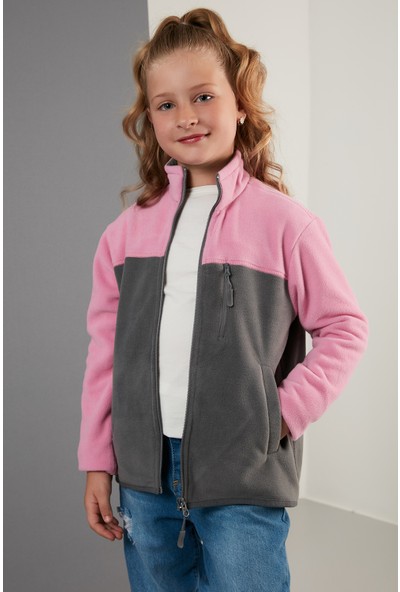 Lela Yumuşak Dokulu Fermuarlı Renk Bloklu Dik Yaka Cepli Polar Unisex Çocuk Polar 5905001 Lela Yumuşak Dokulu Fermuarlı Renk Bloklu Dik Yaka Cepli Polar Unisex Çocuk Polar 5905001