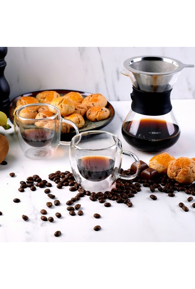 Karaca Çift Cidarlı Borosilikat 2'li Espresso Bardak Seti Karaca Çift Cidarlı Borosilikat 2'li Espresso Bardak Seti