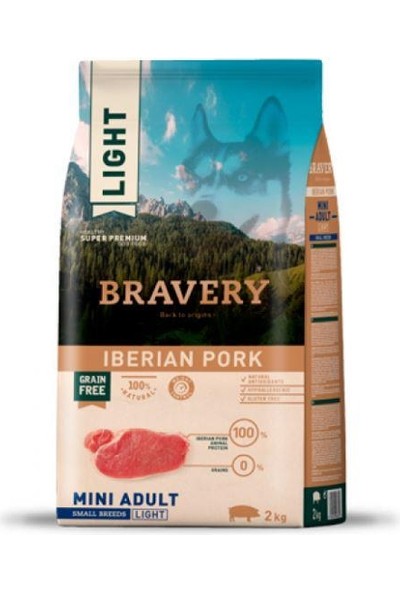 Bravery Tahılsız Domuz Etli Light Küçük Irk Yetişkin Köpek Maması 2 kg Bravery Tahılsız Domuz Etli Light Küçük Irk Yetişkin Köpek Maması 2 kg