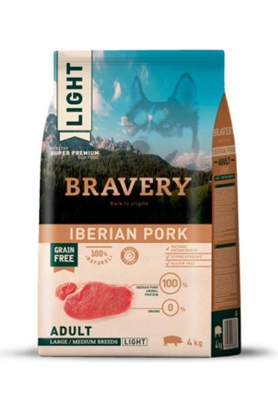 Bravery Tahılsız Domuz Etli Light Yetişkin Köpek Maması 12 kg Bravery Tahılsız Domuz Etli Light Yetişkin Köpek Maması 12 kg