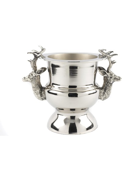 Mikasa Moor Gümüş Geyikli Şampanya Kovası 25X25X28CM Mikasa Moor Gümüş Geyikli Şampanya Kovası 25X25X28CM