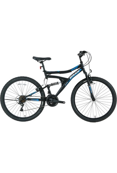 Bisan Mts 4300 V Fren Çift Amortisörlü 21 Vites 26 Jant Dağ Bisikleti Siyah-Mavi 40 cm Bisan Mts 4300 V Fren Çift Amortisörlü 21 Vites 26 Jant Dağ Bisikleti Siyah-Mavi 40 cm