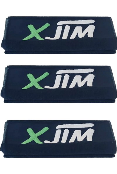 Xjim Siyah Spor Antrenman Havlusu %100 Pamuk -3'lü Paket 30X90