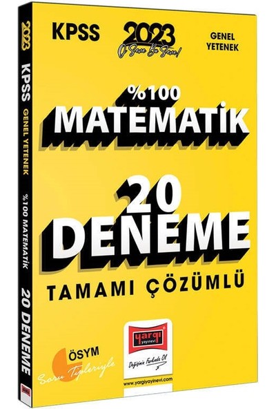Yargı Yayınevi 2023 KPSS Matematik Tamamı Çözümlü 20 Deneme Yargı Yayınevi 2023 KPSS Matematik Tamamı Çözümlü 20 Deneme