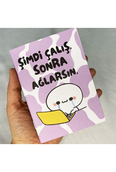 ModaZey Sonra Ağlarsın Desenli Çizgisiz Mini Defter ModaZey Sonra Ağlarsın Desenli Çizgisiz Mini Defter