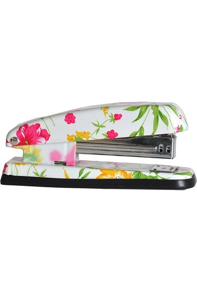 Slm Zımba Makinesi 24/6 Orta Boy - Çiçek Desenli - Beyaz Slm Zımba Makinesi 24/6 Orta Boy - Çiçek Desenli - Beyaz