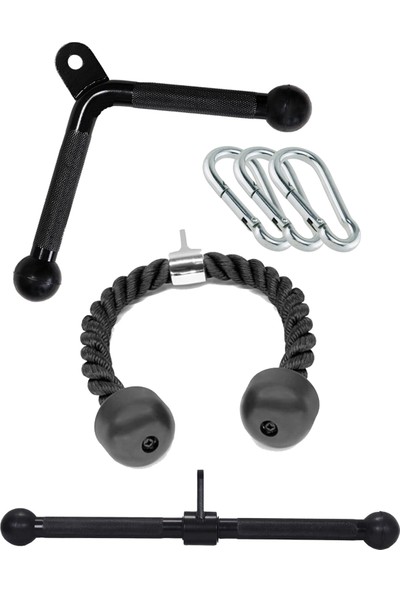 CrewSport Triceps Halat - V Bar - Lat Triceps Bar -Lat Pulldown Bar - Handle Bar - Triceps Aparat Seti CrewSport Triceps Halat - V Bar - Lat Triceps Bar -Lat Pulldown Bar - Handle Bar - Triceps Aparat Seti