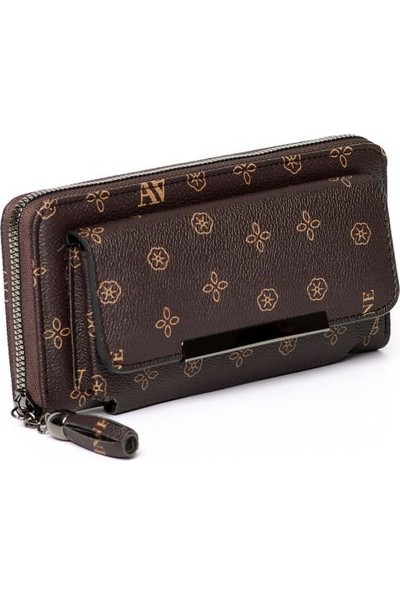 Armine C07 Baskılı Kadın El Çanta Cüzdan