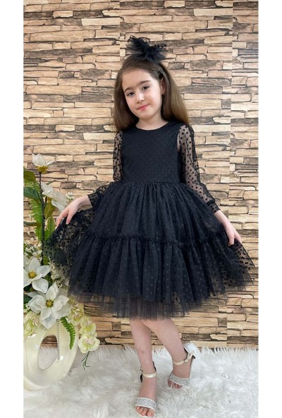 MNK Katkat Prenses Dantel Tokalı Kız Çocuk Elbise MNK Katkat Prenses Dantel Tokalı Kız Çocuk Elbise