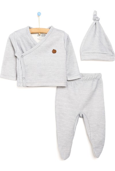 Hello Baby Yenidoğan Zıbın-Şapka-Patikli Alt