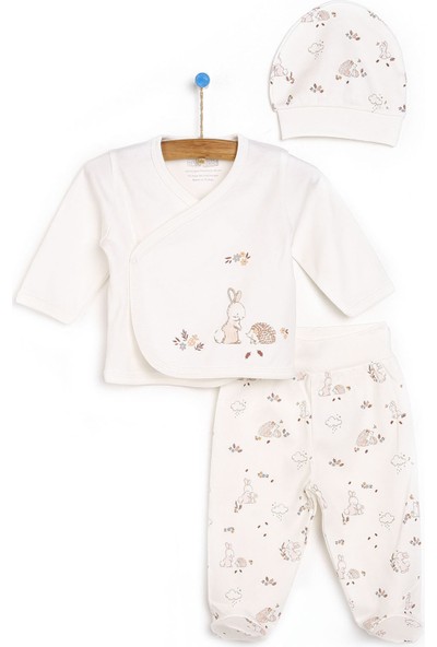 Hello Baby Yenidoğan Kız Bebek Sevimli Tavşan ve Kirpi Zıbın-Şapka Patikli Alt 3lü Set Hello Baby Yenidoğan Kız Bebek Sevimli Tavşan ve Kirpi Zıbın-Şapka Patikli Alt 3lü Set