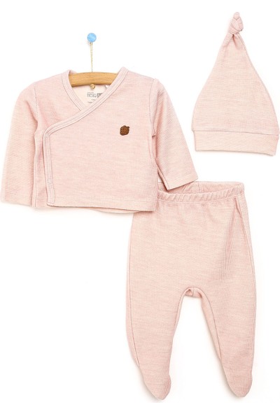 Hello Baby Yenidoğan Zıbın-Şapka-Patikli Alt