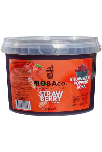 The Boba Co Bubble Tea Boba Çilek (Strawberry) 3,4 kg