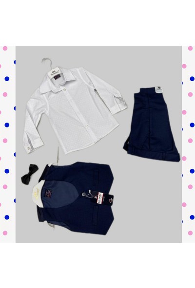 Kumaş Yelekli Çocuk Takım Elbise