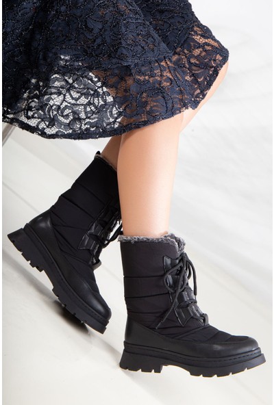 Ayakkabı Frekansı Grant Kadın Bagcıklı Kürklü Bot Siyah Cilt Ayakkabı Frekansı Grant Kadın Bagcıklı Kürklü Bot Siyah Cilt