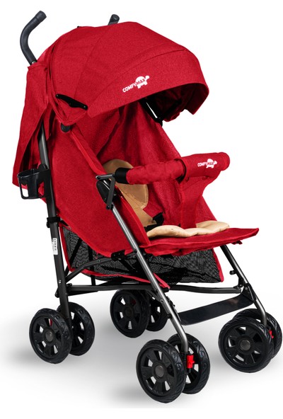 Comfymax Tam Yatar Baston Bebek Arabası – Dark Red Comfymax Tam Yatar Baston Bebek Arabası – Dark Red