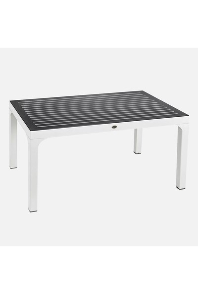 Holiday Wood Çizgili Desenli Camlı Bahçe Balkon Masası 90 x 150CM Holiday Wood Çizgili Desenli Camlı Bahçe Balkon Masası 90 x 150CM