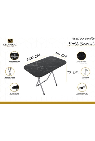 Okuyanlar 60X100 Soil Katlanır Katlanabilir Yemek Çalışma Balkon Oyun Kamp Bahçe Masası (Bendir) Okuyanlar 60X100 Soil Katlanır Katlanabilir Yemek Çalışma Balkon Oyun Kamp Bahçe Masası (Bendir)
