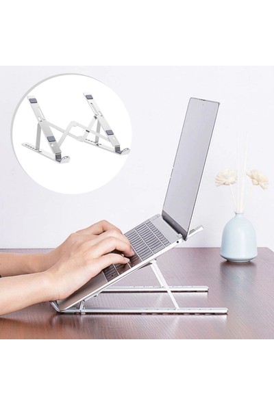 Ayarlanabilir Dizüstü Destek Tabanı Tamamen Katlanabilir Taşınabilir Laptop Yükseltici- Ayarlanabilir Dizüstü Destek Tabanı Tamamen Katlanabilir Taşınabilir Laptop Yükseltici-