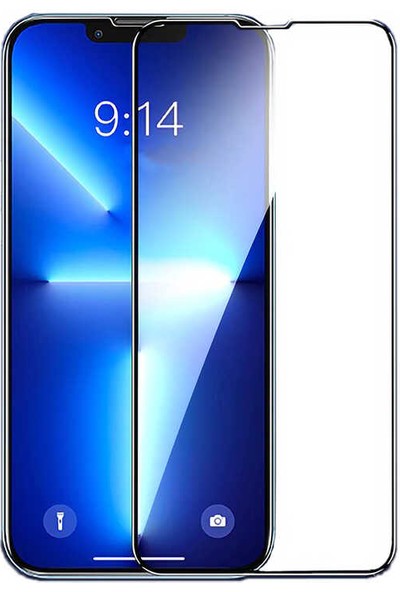 İphone 14 Pro Tam Kaplayan 5d Cam Ekran Koruyucu Kırılmaz Cam