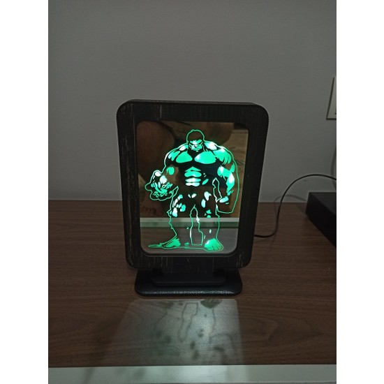 Alda Hulk Masa Üstü USB Girişli Ahşap Gece Lambası Fiyatı