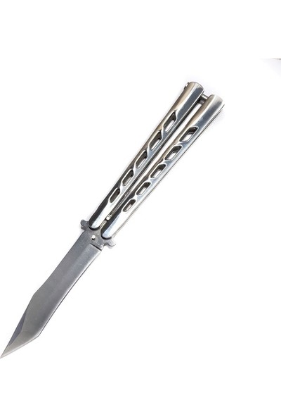 Gümüş Paslanmaz Çelik Perçinli Üst Düzey Çakı 21 cm Gümüş Paslanmaz Çelik Perçinli Üst Düzey Çakı 21 cm