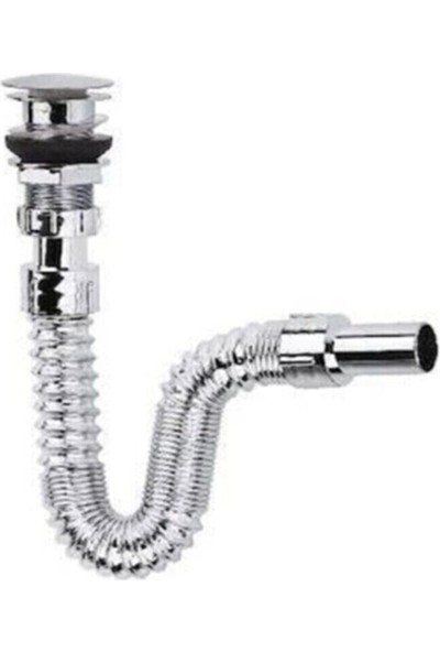 Elmina Armatür Lavabo Gideri Krom Lavabo Sifonu Pop Up Bas Çek Körüklü Elmina Armatür Lavabo Gideri Krom Lavabo Sifonu Pop Up Bas Çek Körüklü