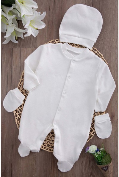 Krem Renk Takımbebek Tulum