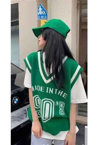 TouzModa Touz Vintage Yeşil 90 S Unisex Süveter