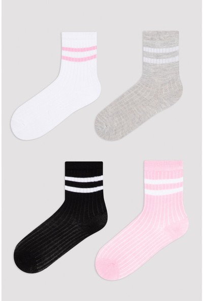 Penti Çok Renkli Girls Tidy 4lü Soket Çorap