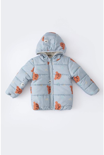 DeFacto Erkek Bebek Hayvan Desenli Regular Fit Kapüşonlu Mikro Polar Astarlı Mont X4444A222WN DeFacto Erkek Bebek Hayvan Desenli Regular Fit Kapüşonlu Mikro Polar Astarlı Mont X4444A222WN