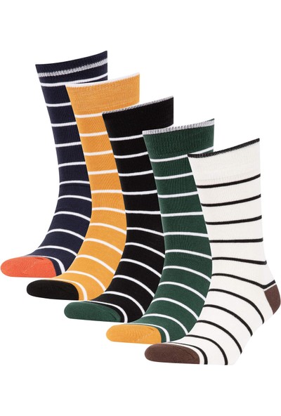 DeFacto Erkek Pamuklu 5'li Uzun Çorap Y2601AZNS DeFacto Erkek Pamuklu 5'li Uzun Çorap Y2601AZNS