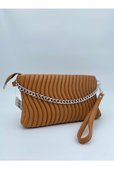 Collectiva Su Yolu Desenli Çapraz Zincirli Kadın Portföy Çanta