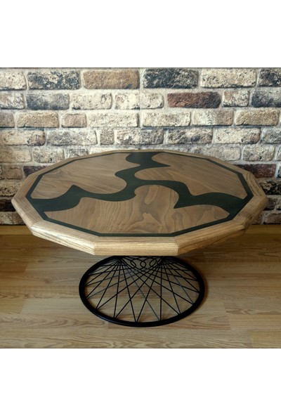 HeedWood Design Zümrüt Yeşili Epoksili 12 Gen Dişbudak Orta Sehpa HeedWood Design Zümrüt Yeşili Epoksili 12 Gen Dişbudak Orta Sehpa