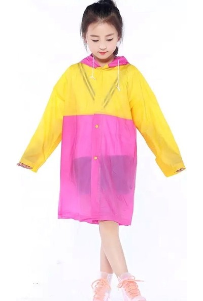7 Moda Eva Su Geçirmez Çocuk Yağmurluğu, Çanta Kısımlı, Kapüşonlu Çocuk Yağmurluk, Sarı-Pembe 7 Moda Eva Su Geçirmez Çocuk Yağmurluğu, Çanta Kısımlı, Kapüşonlu Çocuk Yağmurluk, Sarı-Pembe