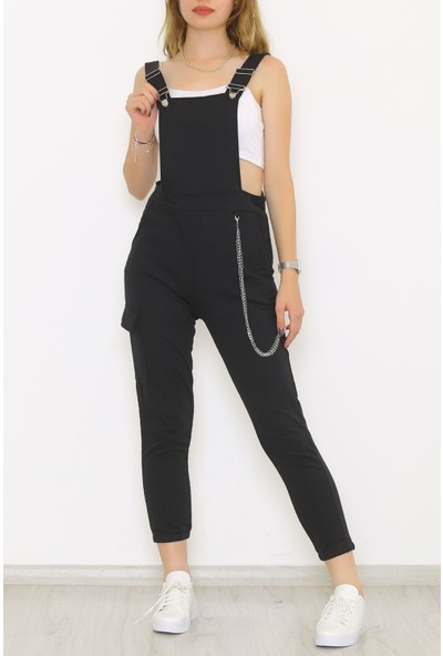 Zincirli Salopet Siyah - 9738.1567.