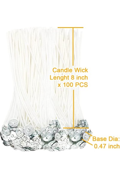 Charge 8 Inç Mum Fitilleri Charge 8 Inç Mum Fitilleri