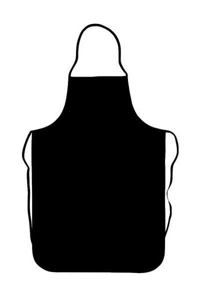 Omniclean Siyah Askılı Mutfak Bulaşık Önlüğü Lamineli 50 x 100 cm