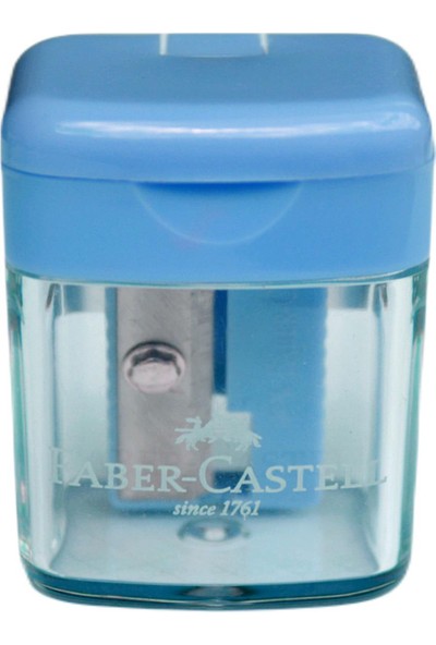 Faber-Castell Tek Gözlü Mini Box Kalemtıraş Pastel Mavi