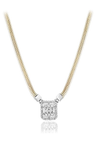 Emel Pırlanta 0.25 Karat Pırlanta Baget Kolye Emel Pırlanta 0.25 Karat Pırlanta Baget Kolye