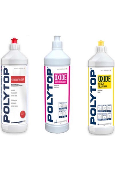 Polytop Oxide Ultra Kalın Antihologram Hare ve Hitech Boya Koruma Seti 1 Lt Polytop Oxide Ultra Kalın Antihologram Hare ve Hitech Boya Koruma Seti 1 Lt